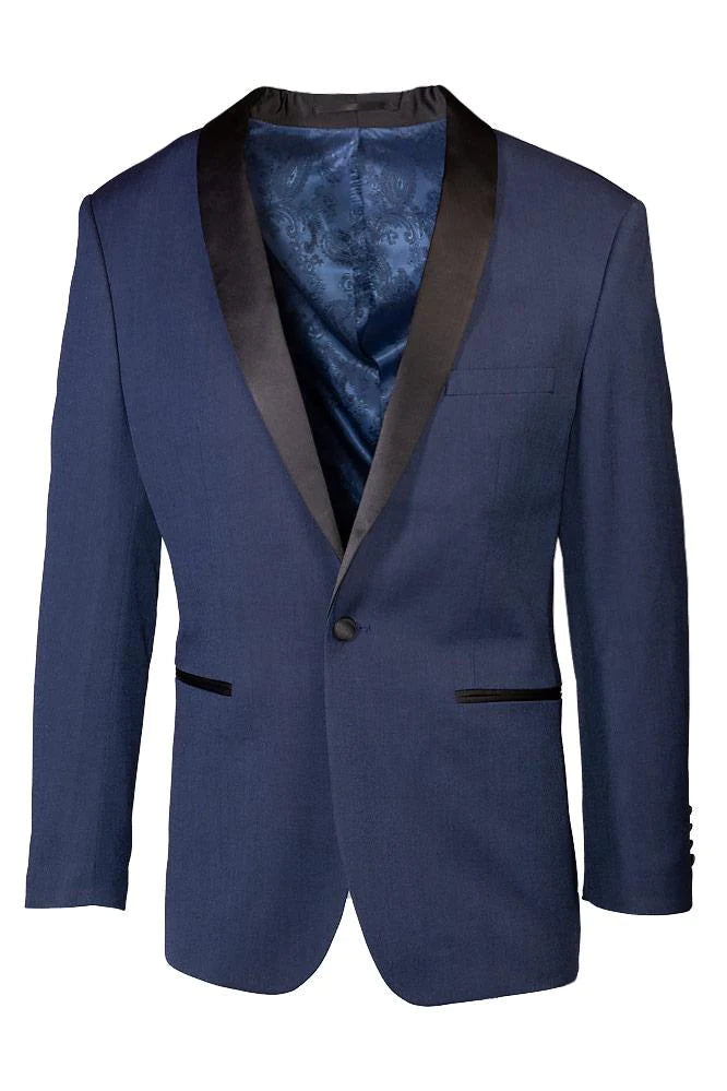 Slim Fit Indigo Blue Pindot Dinner Jacket – Fine Tuxedos